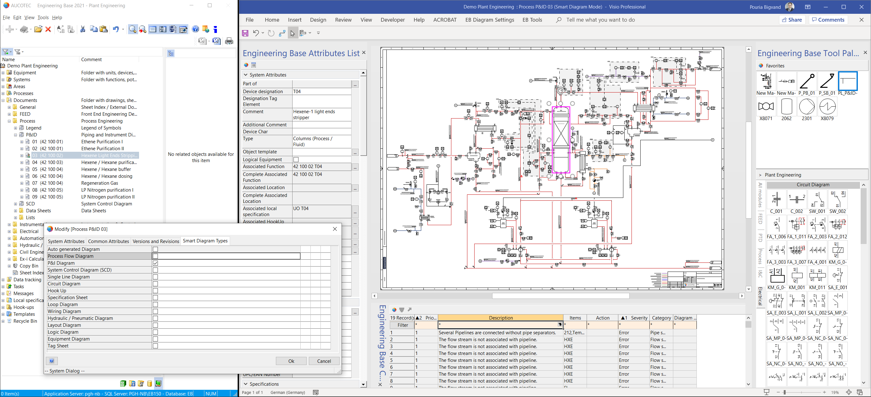 Asset Overview and Smart Diagrams via just a Click